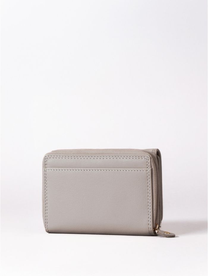 Small Leather Purse in Grey | Lakeland Leather