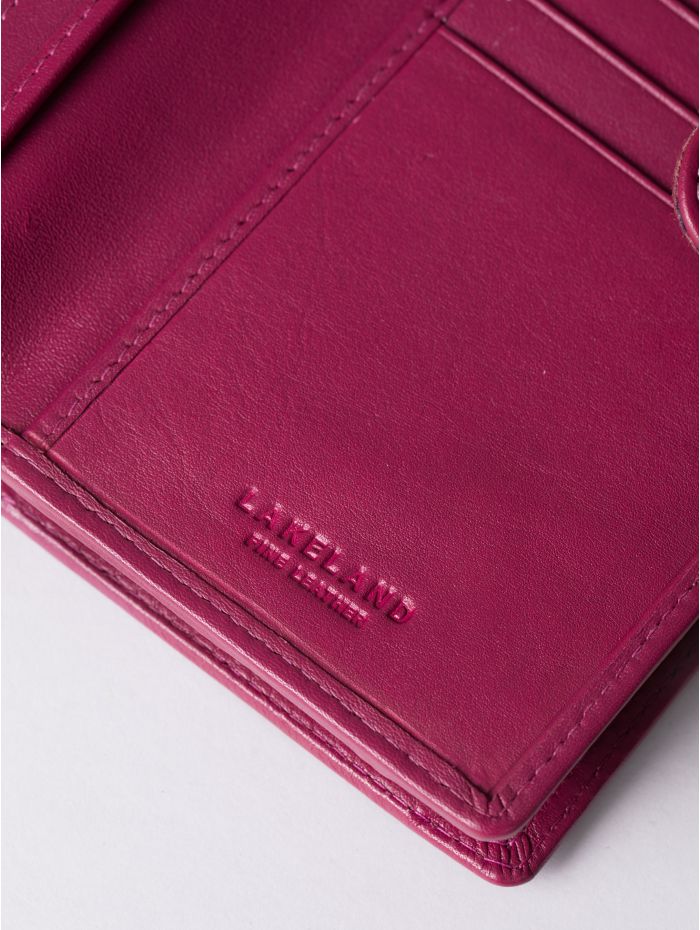 Medium Leather Tab Purse in Cranberry Pink | Lakeland Leather