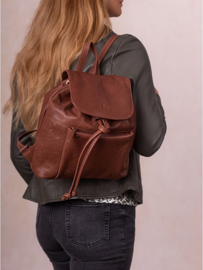 Harstone Leather Backpack in Tan | Lakeland Leather