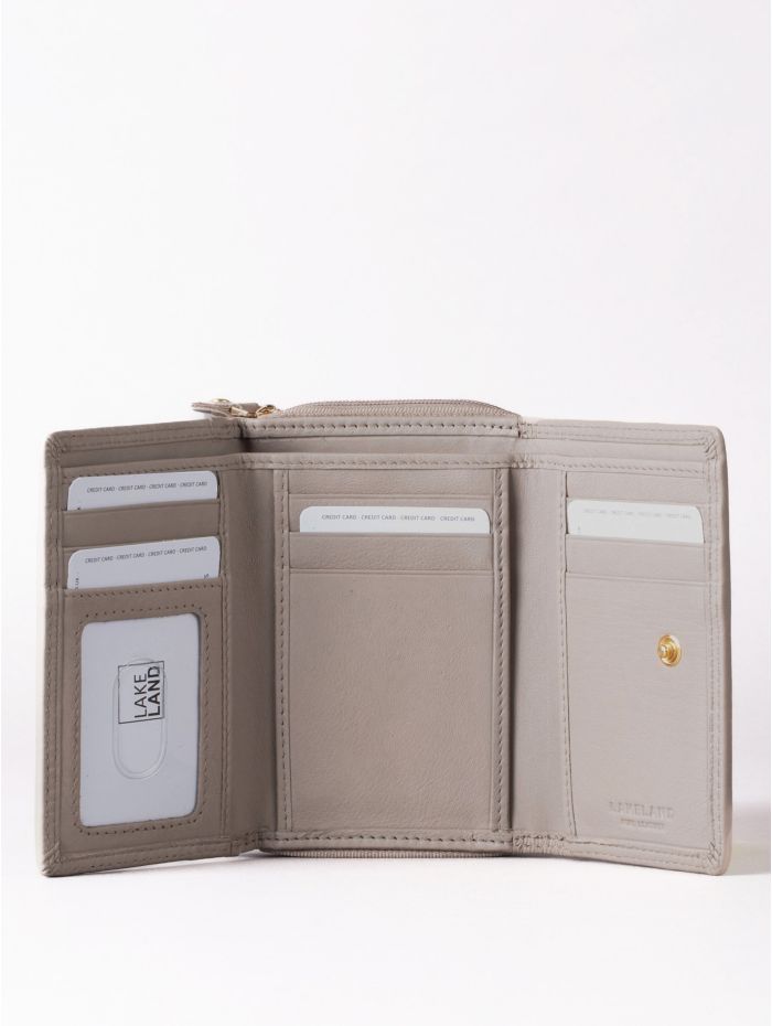 Small Leather Purse in Grey | Lakeland Leather