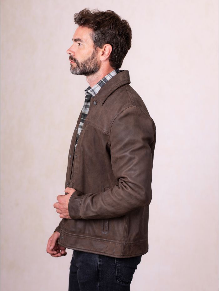 Endmoor Leather Jacket in Pinecone Brown | Lakeland Leather