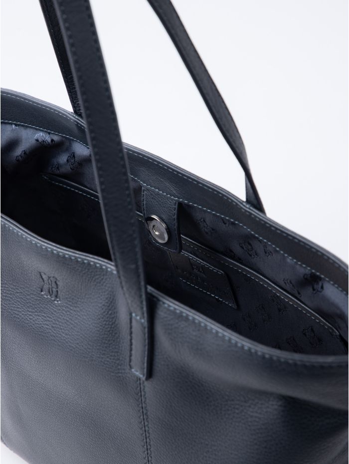 Torver Leather Tote Bag in Navy | Lakeland Leather