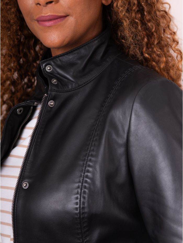 Marie Leather Jacket in Black | Lakeland Leather