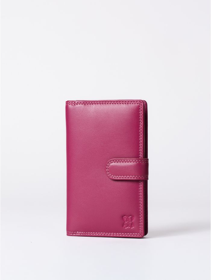 Medium Leather Tab Purse in Cranberry Pink | Lakeland Leather