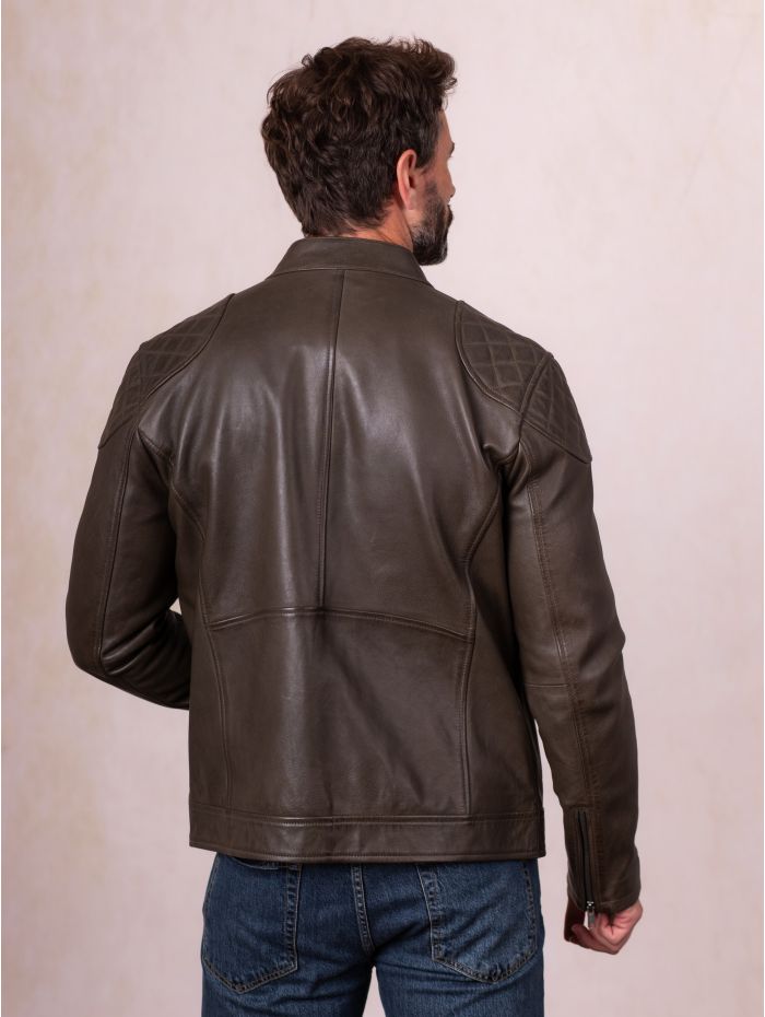 Stonecroft Leather Jacket in Olive | Lakeland Leather