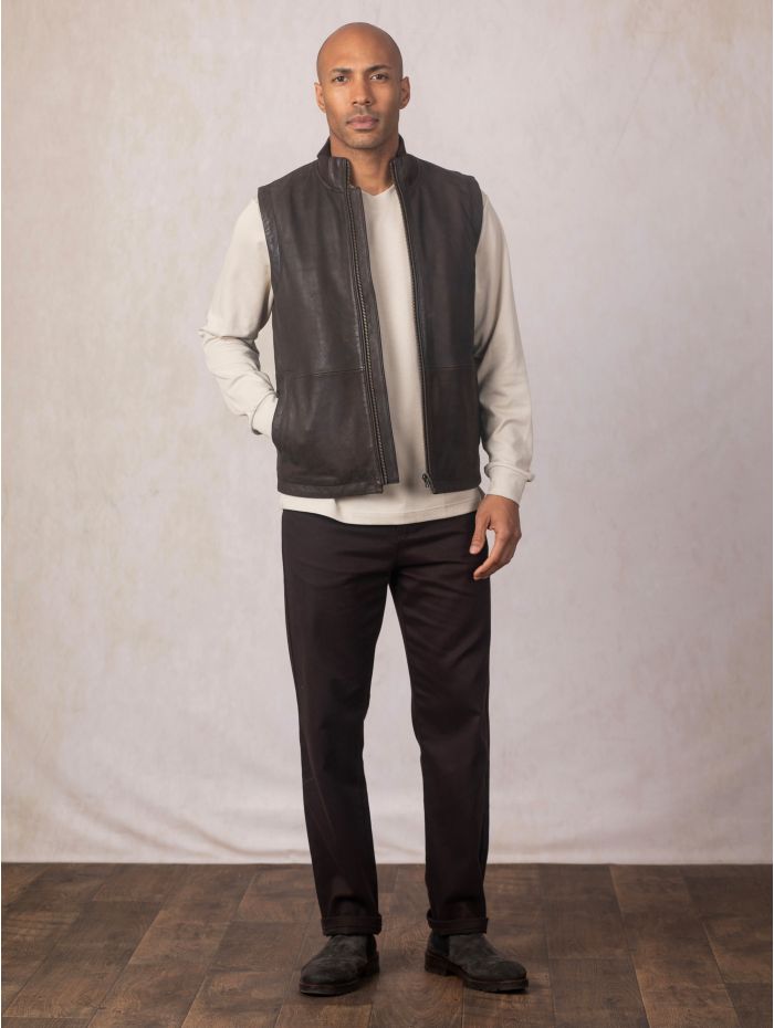 Glenridding Leather Gilet in Brown | Lakeland Leather