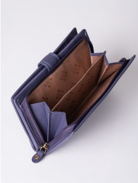 Medium Leather Tab Purse in Purple | Lakeland Leather