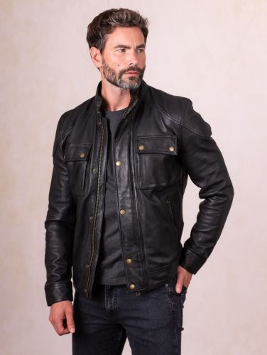 Burnmoor Leather Jacket in Black | Lakeland Leather