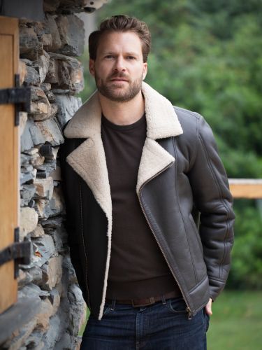 Lakeland Leather Javelin Sheepskin Aviator Jacket in Brown | Lakeland ...