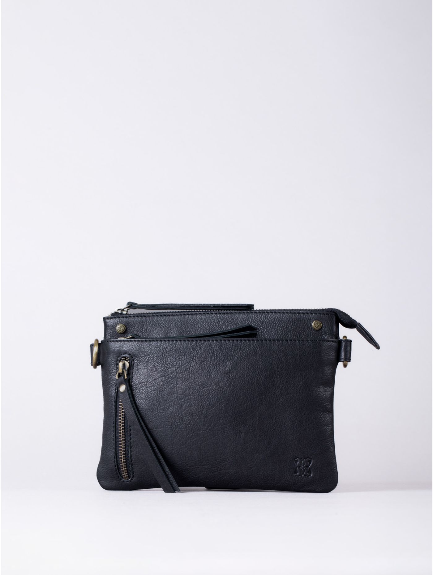 Harstone Mini Leather Cross Body Bag in Black | Lakeland Leather