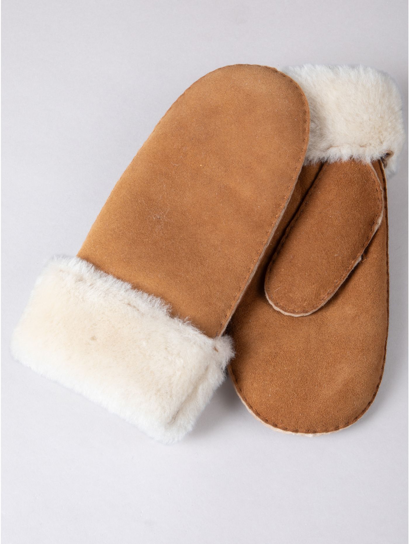 Ladies' Classic Sheepskin Mittens in Tan | Lakeland Leather