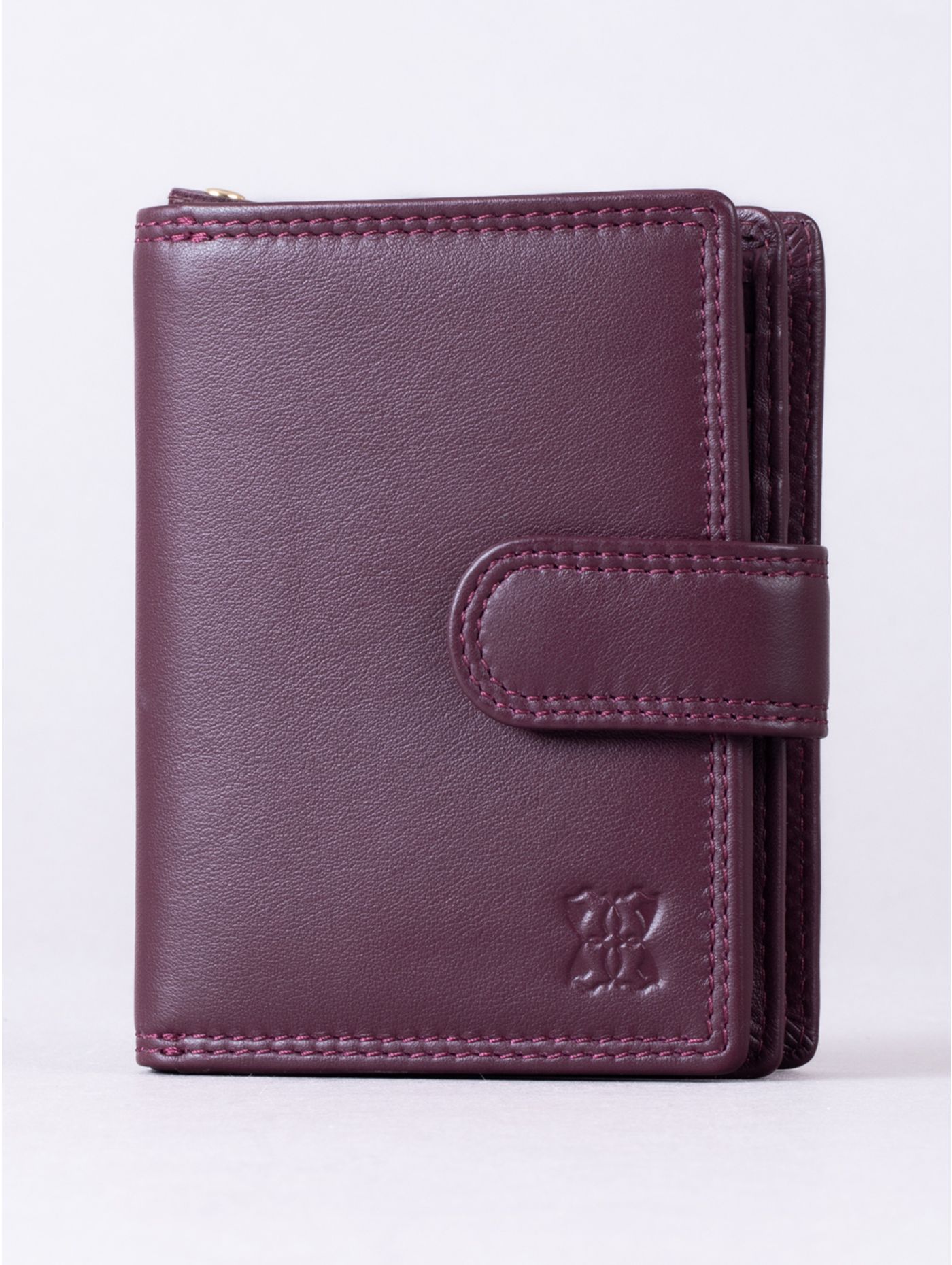 Lakeland Leather Small Leather Tab Purse in Burgundy | Lakeland Leather