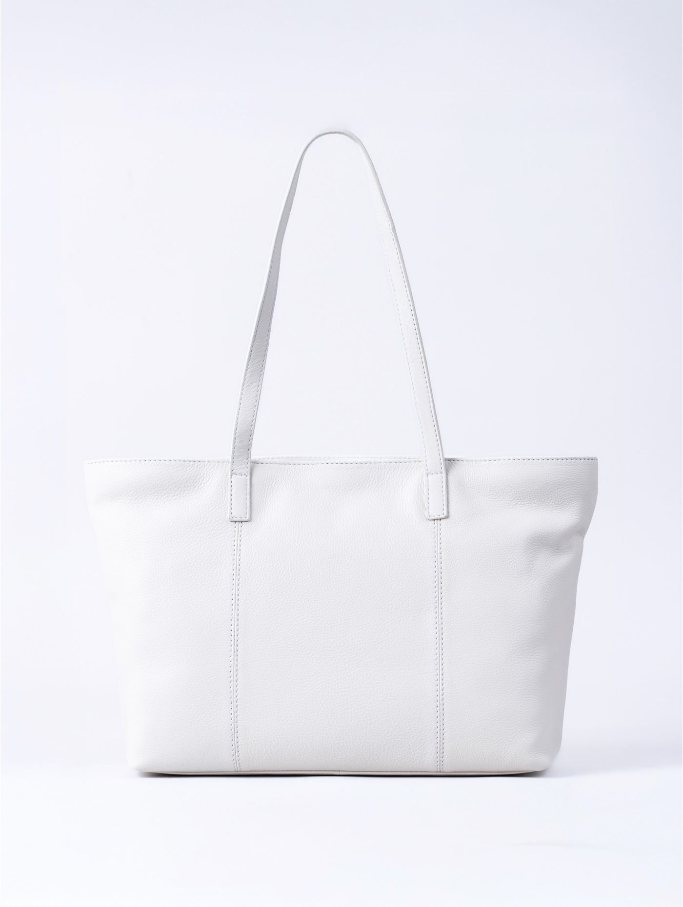 Torver Leather Tote Bag in Off White | Lakeland Leather