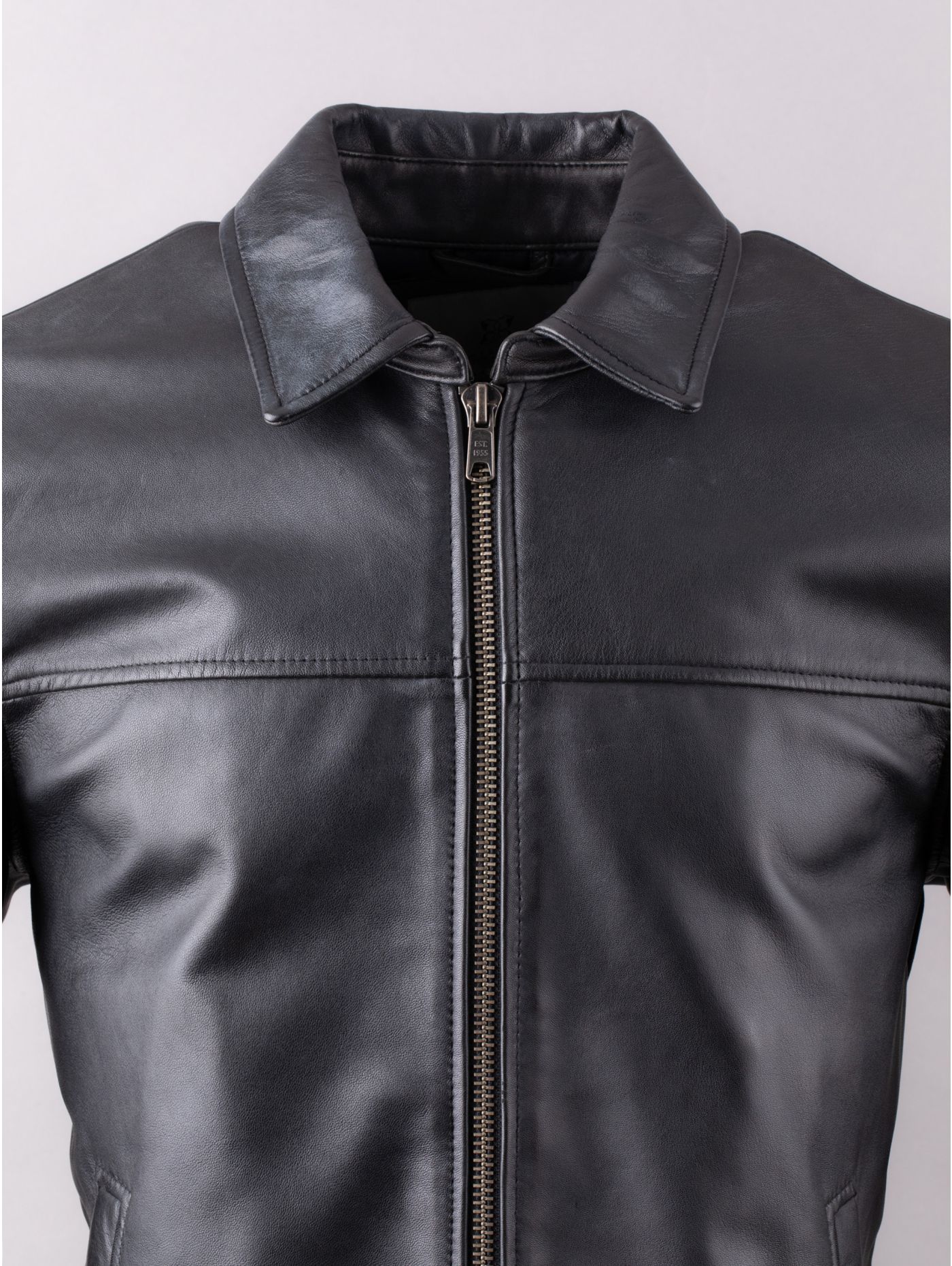 Lakeland Leather Renwick Collared Leather Jacket in Black | Lakeland ...