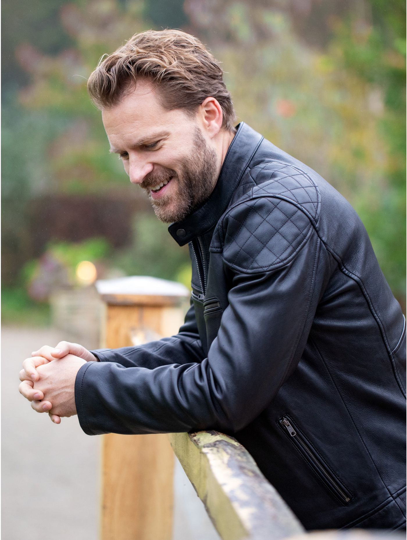 Stonecroft Leather Jacket in Black | Lakeland Leather